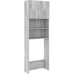 vidaXL - Waschmaschinenschrank Grau Sonoma 64x25,5x190 cm