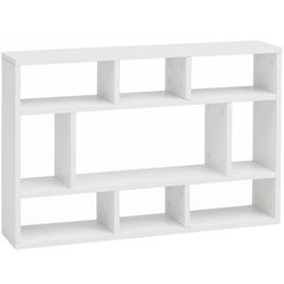 FineBuy Wandregal SV51844 75x51x16 cm Holz Hängeregal Modern, Design Wandboard Freischwebend, Holzregal Regal für die Wand, Bücherregal Schmal,