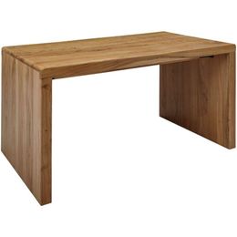 FineBuy - Schreibtisch Massiv-Holz Akazie 160 cm Computertisch Echtholz Design Ablage Büro-Tisch Landhaus-Stil