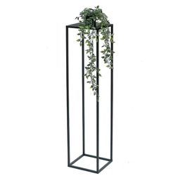 Blumenhocker Metall Schwarz Eckig 100 cm Blumenständer Beistelltisch 96351 Blumensäule Modern Pflanzenständer Pflanzenhocker - DanDiBo