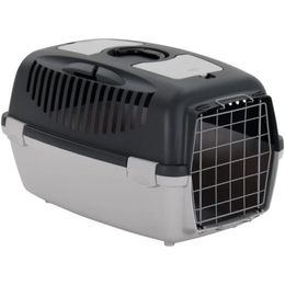 vidaXL - Transportbox für Haustiere Grau und Schwarz 61x40x38 cm pp