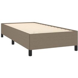 Bettgestell ohne Matratze Taupe 90x190 cm Stoff vidaXL