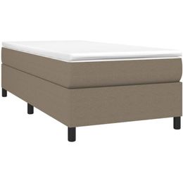 Bettgestell ohne Matratze Taupe 90x190 cm Stoff vidaXL