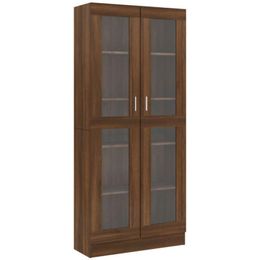 vidaXL - Vitrinenschrank Braun Eichen-Optik 82,5x30,5x185,5 cm