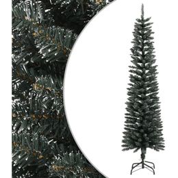 Künstlicher Weihnachtsbaum mit Ständer Schlank Grün 180 cm pvc vidaXL