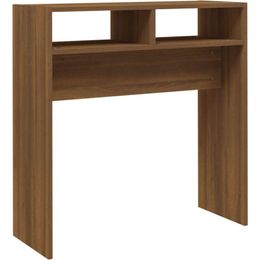 vidaXL - Konsolentisch Braun Eichen-Optik 78x30x80 cm Holzwerkstoff