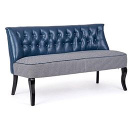 Blaues 2-Sitzer-Sofa