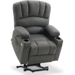 Mcombo - m Relaxsessel mit Aufstehhilfe & Liegefunktion, Fernsehsessel elektrisch verstellbar, tv Sessel mit Massage & Wärmefunktion, usb &