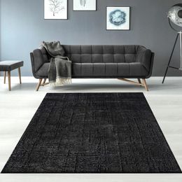 Teppich Modern Super Weiche, 3D Effekt, Hohen Tiefen Effekt Luxury Robust,80x150 cm, Anthrazit