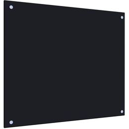 vidaXL - Küchenrückwand Schwarz 70x60 cm Hartglas