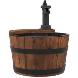 vidaXL - Gartenbrunnen mit Pumpe 28x28x34,5 cm Massivholz Tanne