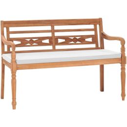 Batavia Gartenbank mit Polstern 120 cm Teak vidaXL