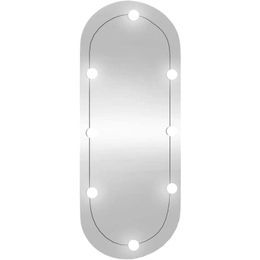 vidaXL - Wandspiegel mit LED-Leuchten 40x90 cm Glas Oval