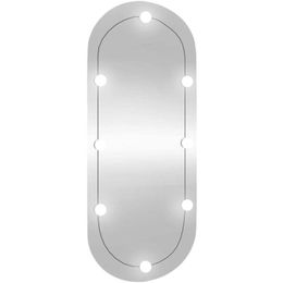 Wandspiegel mit LED-Leuchten 45x100 cm Glas Oval vidaXL