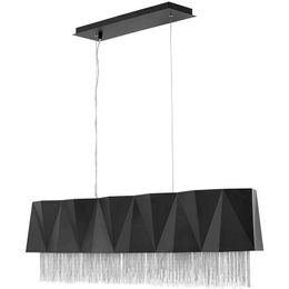 Elstead - Zuma 6 Light Anhänger, Satinschwarz, Silber, E27