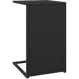 vidaXL - C-Tisch Schwarz 40x35x60 cm Poly Rattan