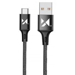 Wozinsky Ladekabel Schnellladekabel USB - USB Typ C 2,4A 1m Schwarz (WUC-C1B)