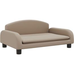 vidaXL - Hundebett Cappuccino-Braun 70x45x30 cm Kunstleder