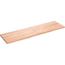 Waschtischplatte Hellbraun 180x50x(2-4) cm Massivholz Behandelt vidaXL