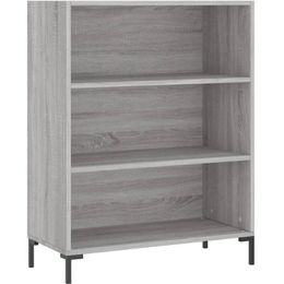 Jinlefu - Bücherregal Grau Sonoma 69,5x32,5x90 cm Holzwerkstoff vidaXL