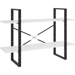 Jinlefu - Bücherregal 2 Fächer Weiß 100x30x70 cm Holzwerkstoff vidaXL