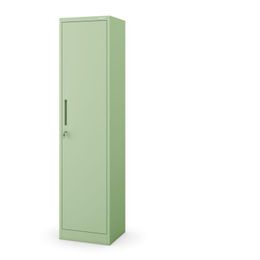 Aktenschrank Büroschrank Metallschrank Lagerschrank 4 Fachböden Flügeltür Drehgriff Pulverbeschichtung Metall 185 cm x 45 cm x 40 cm (Pastellgrün)