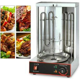 Dönergrill Gyrosgrill Hähnchengrill Kebab Maschine für Zuhause Drehgrill Multigrill, Schaschlikspieße, Edelstahl, Rotisserie, 50-300 ℃ Einstellbar