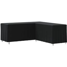 vidaXL - Gartensofa-Abdeckung L-Form Schwarz 254x254x80 cm 420D Oxford