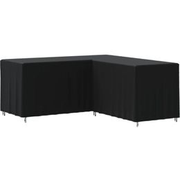 vidaXL - Gartensofa-Abdeckung L-Form Schwarz 215x215x80 cm 420D Oxford