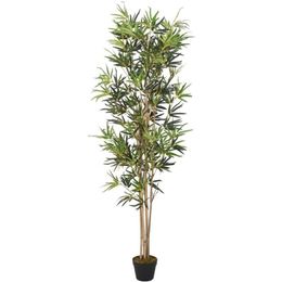 Bambusbaum Künstlich 828 Blätter 150 cm Grün vidaXL