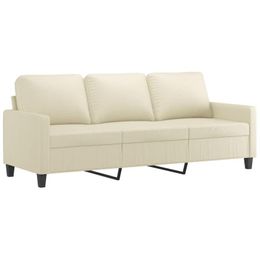 3-Sitzer-Sofa Creme 180 cm Kunstleder vidaXL