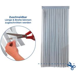 Wenko Maximex Türvorhang Grau-Weiß, zuschneidbar, Grau, Polyester grau weiß - grau