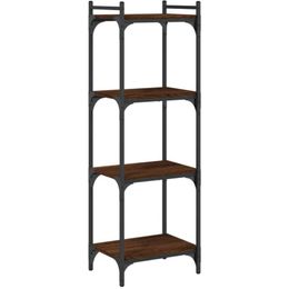 Bücherregal 4 Böden Braun Eiche-Optik 40x30x120cm Holzwerkstoff vidaXL