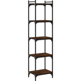 Bücherregal 5 Böden Braun Eiche-Optik 40x30x154cm Holzwerkstoff vidaXL