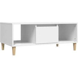 Jinlefu - Couchtisch Weiß 90x50x36,5 cm Holzwerkstoff vidaXL