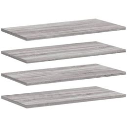 vidaXL - Wandregale 4 Stk. Grau Sonoma 60x20x1,5 cm Holzwerkstoff