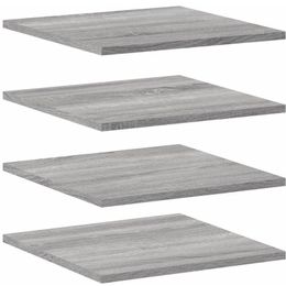 vidaXL - Wandregale 4 Stk. Grau Sonoma 40x40x1,5 cm Holzwerkstoff