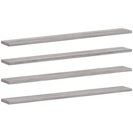 Wandregale 4 Stk. Grau Sonoma 80x10x1,5 cm Holzwerkstoff vidaXL