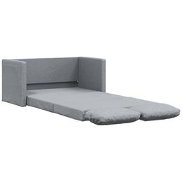 vidaXL - Bodensofa mit Schlaffunktion Hellgrau 112x174x55 cm Stoff