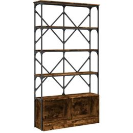 Bücherregal Räuchereiche 100x26x180 cm Holzwerkstoff und Metall vidaXL