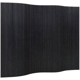 Paravent Schwarz 165x250 cm Bambus vidaXL