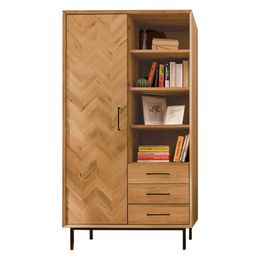 allnatura Highboard "Parquetta" - Holzart: Kernbuche