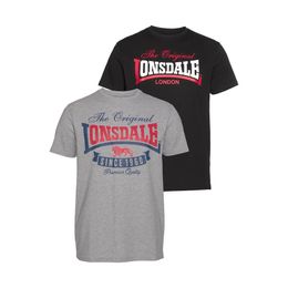Lonsdale Shirt 'Gearach' male Grey, Black size XXXL