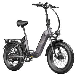 Faltbar Trekking-E-Bike FAFREES FF20 Polar, 500W 48V 20.8Ah(998.4Wh) 160KM 40km/h 65N.m 7 Gang 20"*4.0" Fetter Reifen - Grau