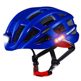 ROCKBROS ZN1001 Ultraleichter Fahrradhelm, integral geformt, Mountain Road Helm, Unisex 57–62 cm : Farbe - Blau