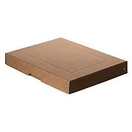 Archivbox Falken PureBox Nature A4, für bis zu 500 Blatt, mit Beschriftungsfeld, L 320 x B 240 x Füllhöhe 40 mm, FSC®-Pappe, braun