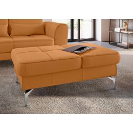 Sit & More Hocker SIT & MORE "Bendigo", gelb (curry), B:114cm H:45cm T:71cm, Hocker, Polsterhocker, mit Klappfunktion, Bodenfreiheit 15 cm, wahlweise in 2 Fu&szlig;farben