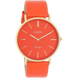 Quarzuhr Oozoo "C20321" Armbanduhren orange Damen Armbanduhr, Damenuhr