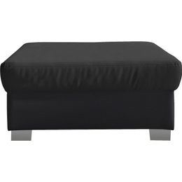 Hocker DOMO collection "Star", schwarz, B:90cm H:41cm T:60cm, NaturLederBitte beachten Sie, dass Lederbez&uuml;ge mehr N&auml;hte aufweisen als Stoffbez&uuml;ge;Struktur (90% Polyester und 10% Polyacryl);Softlux-Kunstleder;Primabelle-Microfaser, Hocker, Polsterhocker