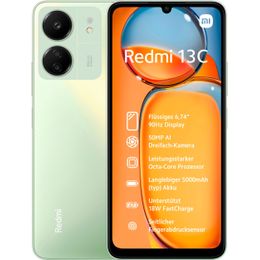 Xiaomi Smartphone "Redmi 13C 4+128GB" Mobiltelefone Gr. 128 GB, grün (clover green)